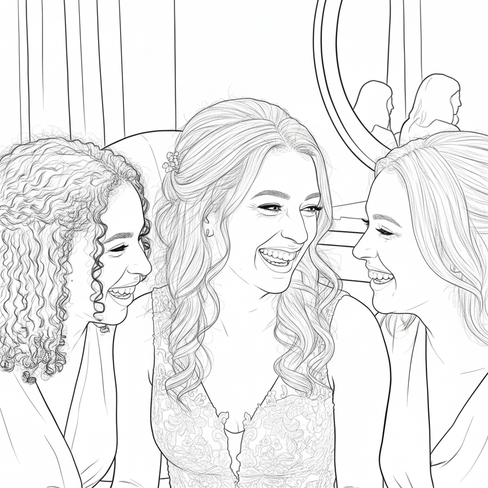 Personalized Wedding Coloring Book from Photos – My Colorful World
